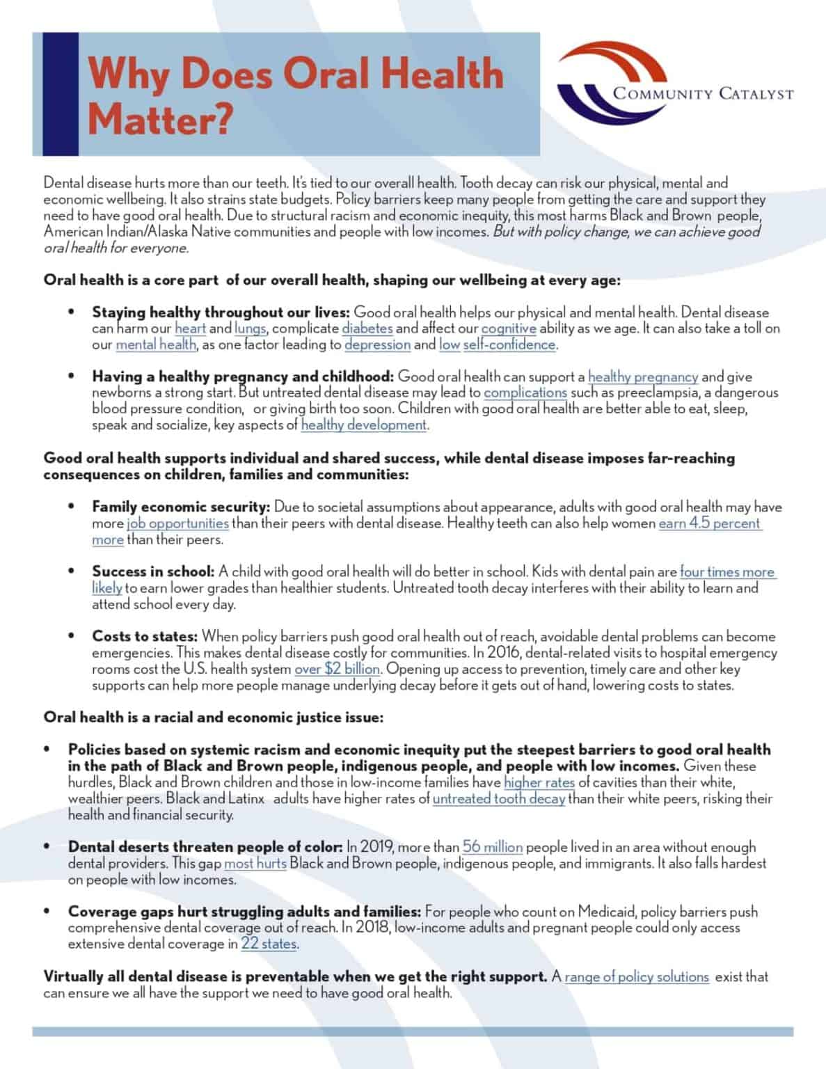 Request Materials | (PCOH) PA Coalition for Oral Health